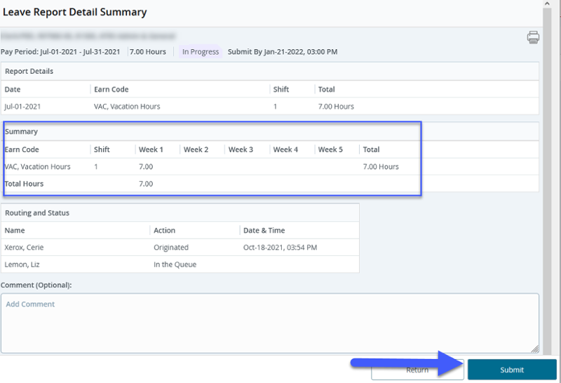 Entering and Approving Leave Reports - University of Victoria