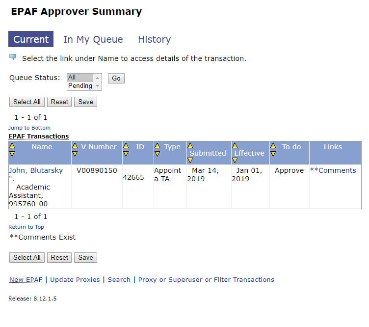 Approving an EPAF - University of Victoria
